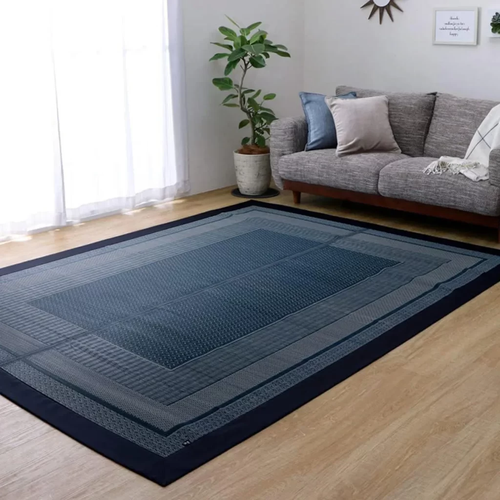 Tatami rush rug carpet DX Lunks non-slip type Navy | Tokyo Store ...