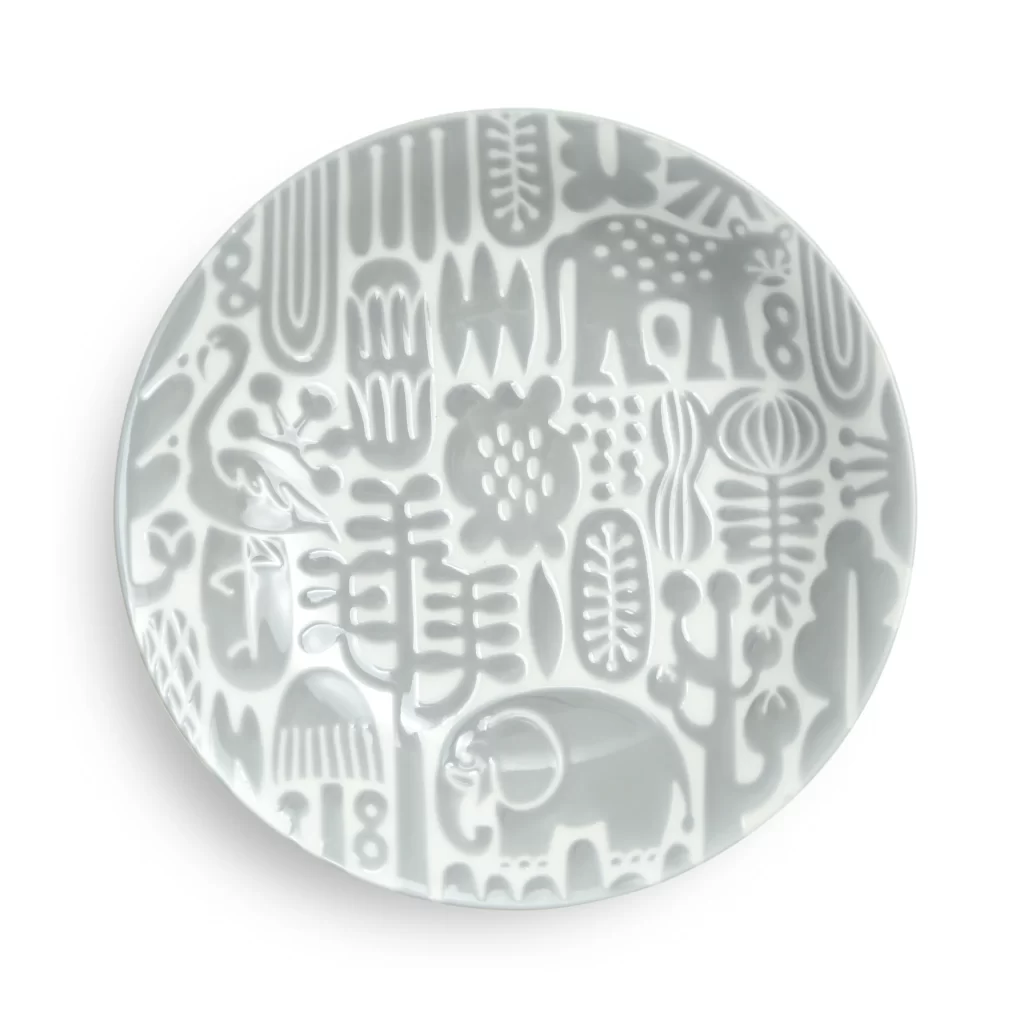 Hasami ware Japanese Circle plate Gray Made in Japan | Tokyo Store ...