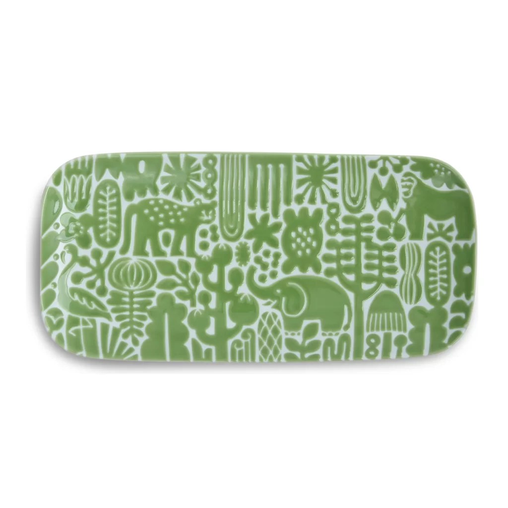 Hasami ware Japanese Rectangle Plate Green Made in Japan | Tokyo Store ...