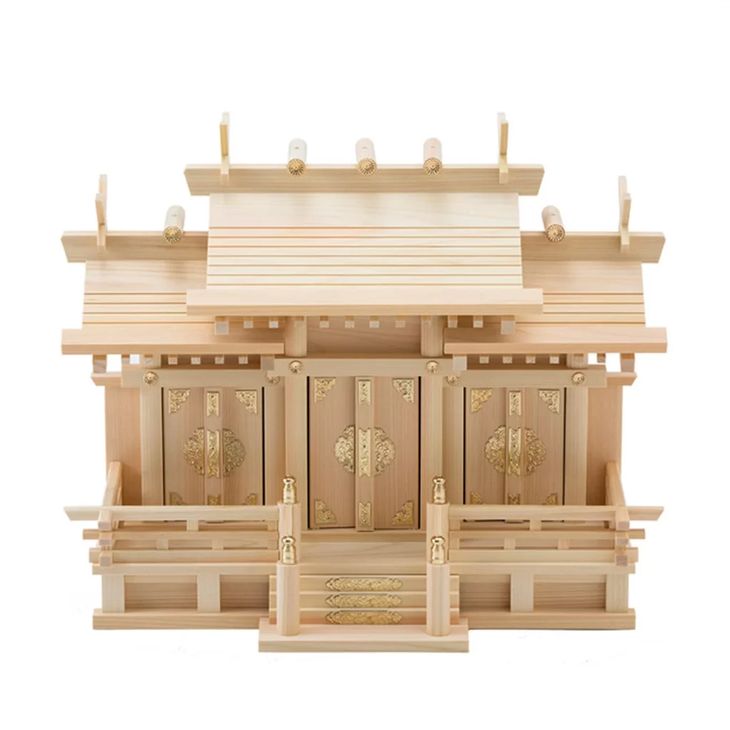 Traditional Kamidana Shinto shrine set Three different roofs type made ...