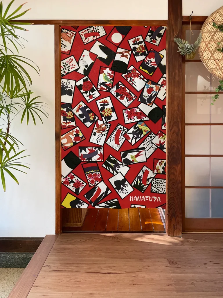 Noren Tapestry Hanafuda Random Card Design Made in Japan | Tokyo Store ...